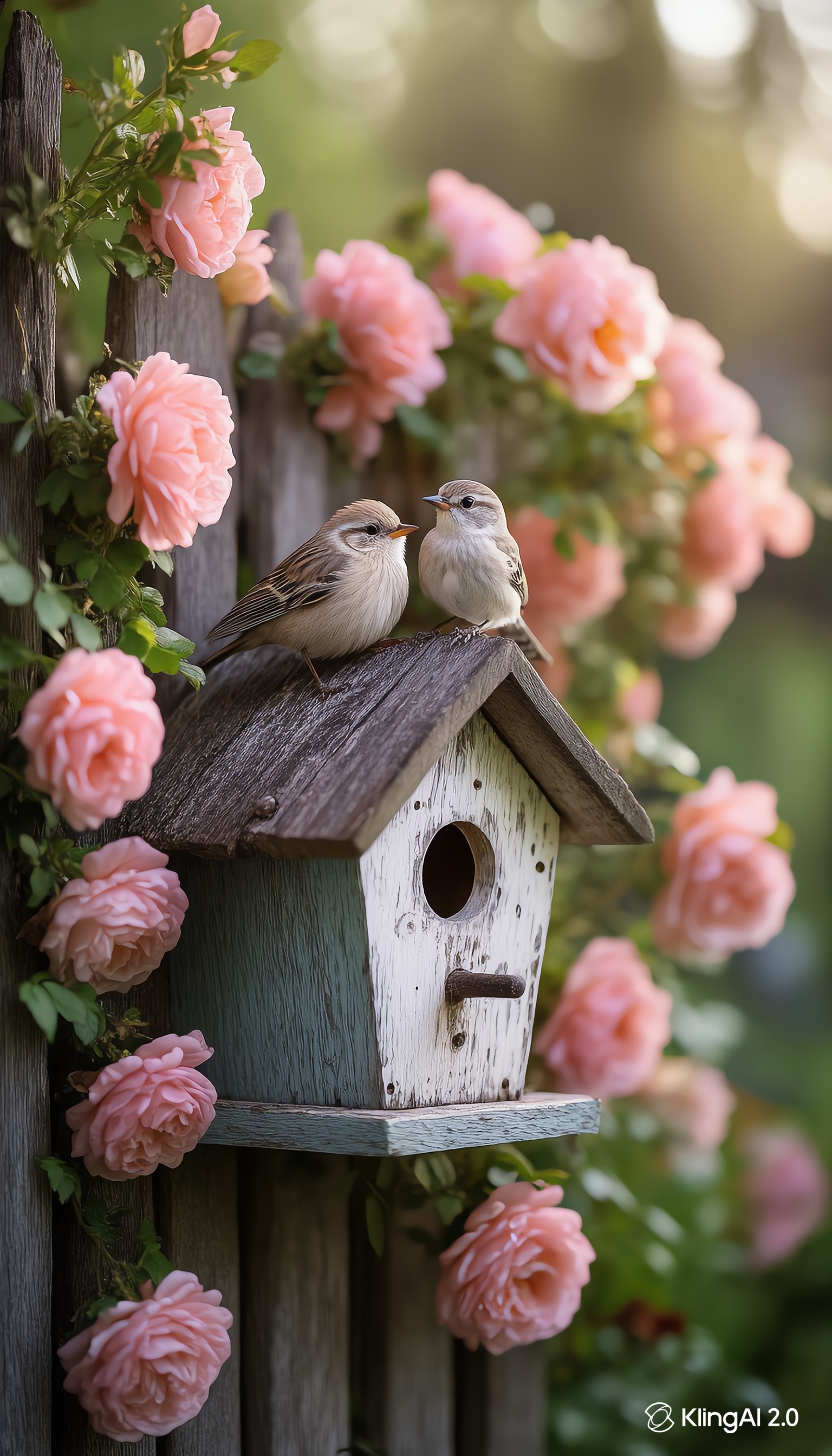 the birds press against each other, rub their beak... | AnimateImage.AI ...